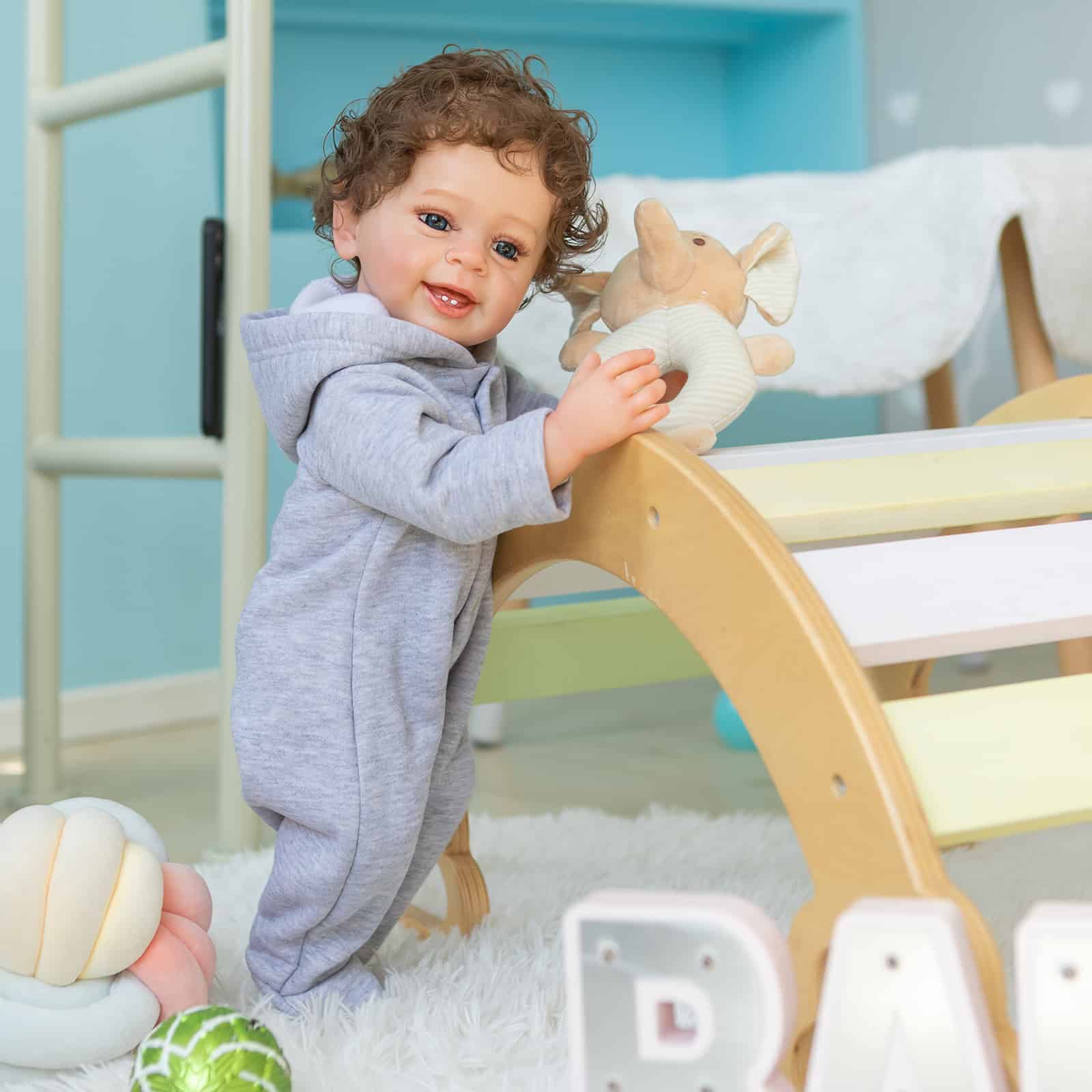 FINEALL Truly Real Lifelike Cloth Body Reborn Baby Doll Sleeping Eye ...