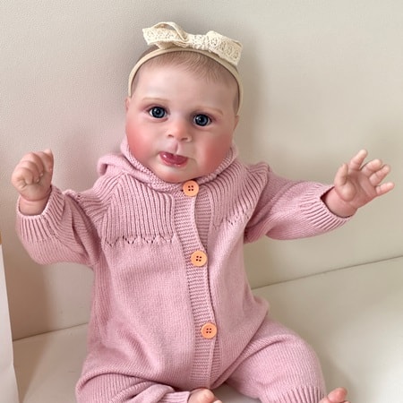 FINEALL Truly Real Lifelike Cloth Body Reborn Baby Doll Sleeping Eye ...