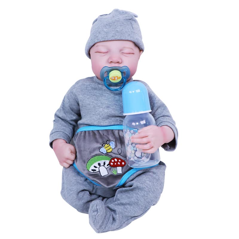 FINEALL Realistic Cloth Body Reborn Baby Doll Sleeping Eye New Baby ...